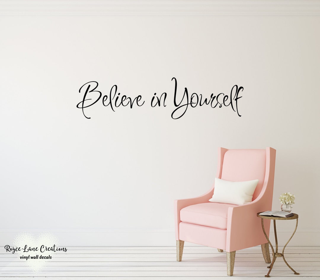 Believe in Yourself Decal, Inspirational Wall Art, Classroom Decals ...