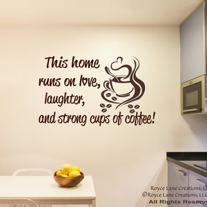 Kitchen Wall Decal Coffee Sign Coffee Wall Decal This Home | Etsy