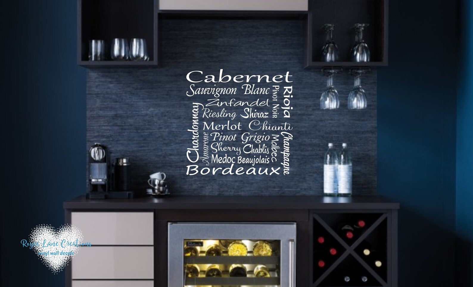 Wine Decor, Wine Wall Decal, Wine Decal, Wine Wall Art, Bar Decor, Wine ...