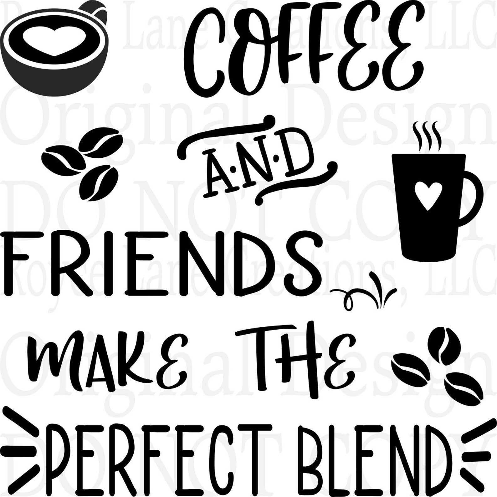 Coffee Bar Sign Vinyl / Coffee and Friends Decal / Coffee Bar Decor ...