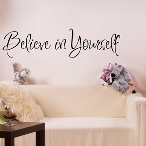 Believe in Yourself Decal, Inspirational Wall Art, Classroom Decals ...