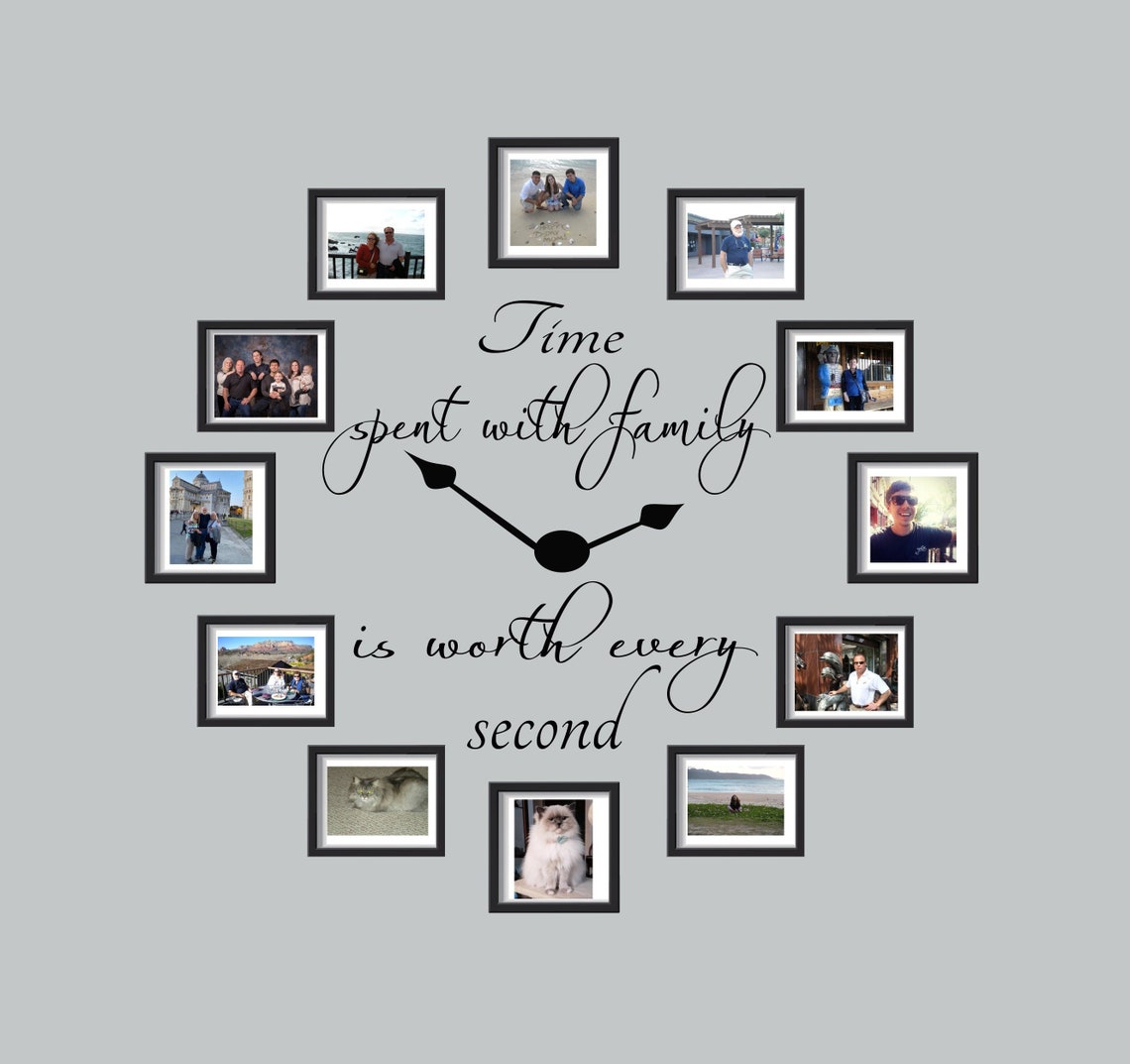 Time Spent With Family Decal- Time Spent With Family Clock Decal ...