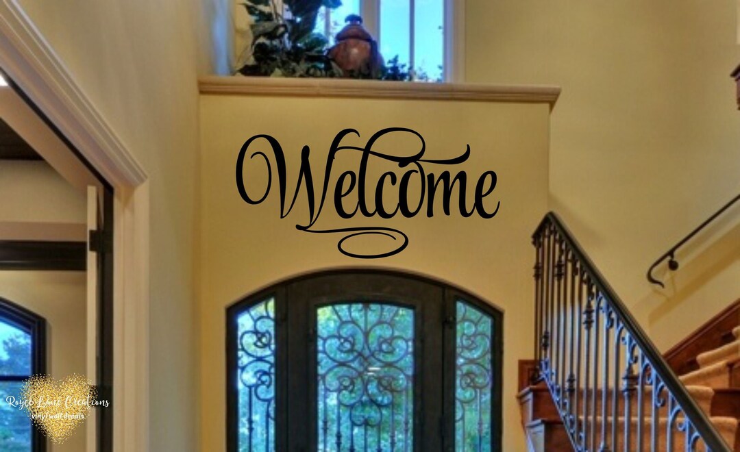 Welcome Decal for Wall, Welcome 4 Welcome Decal, Welcome Vinyl Wall ...