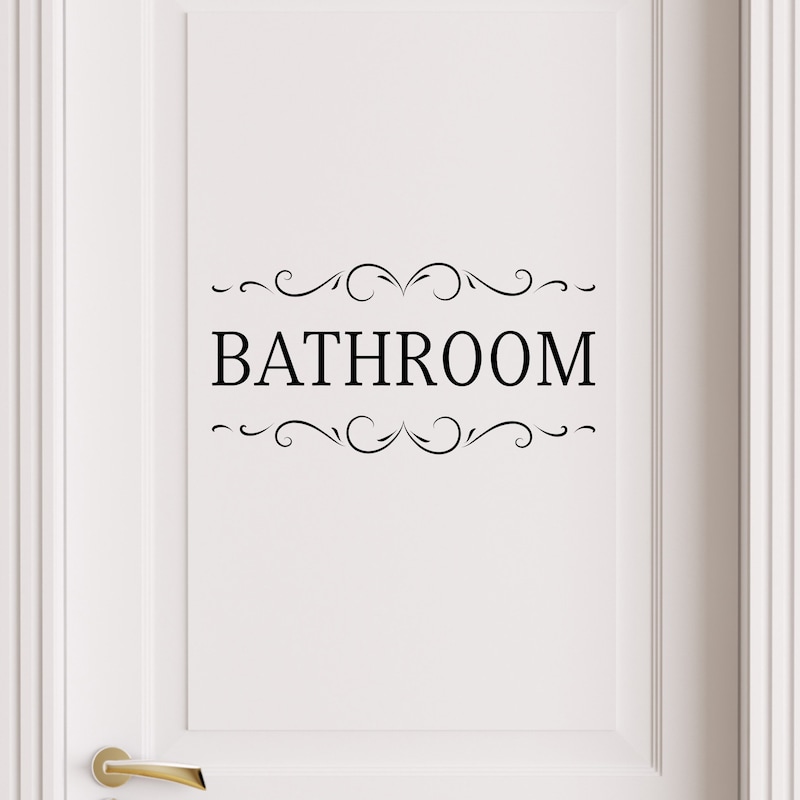 Bathroom Sticker - Etsy