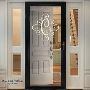 Front Door Decal, Storm Door Decal, Glass Door Decal, Monogram Front ...