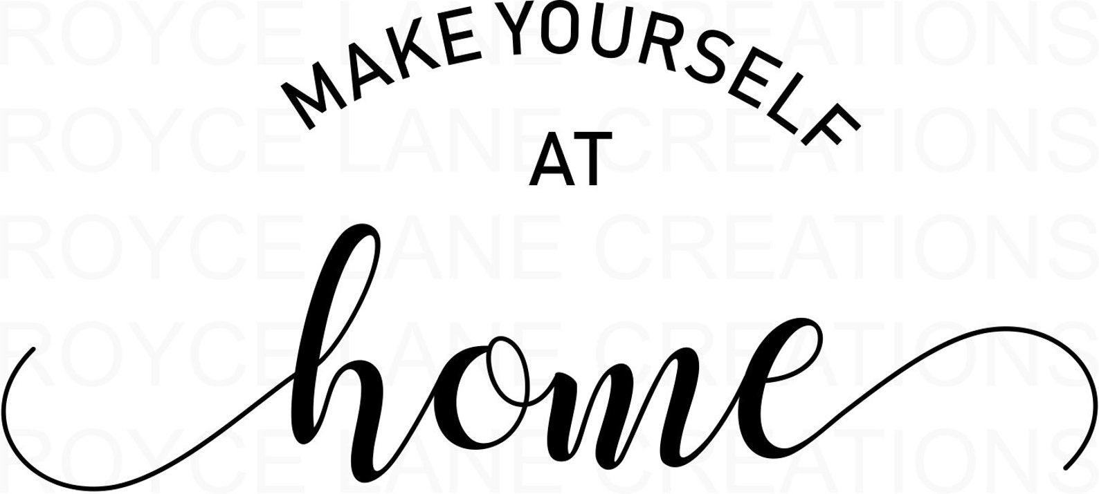 Make Yourself at Home, Living Room Wall Decal, Stay Awhile, Welcome ...