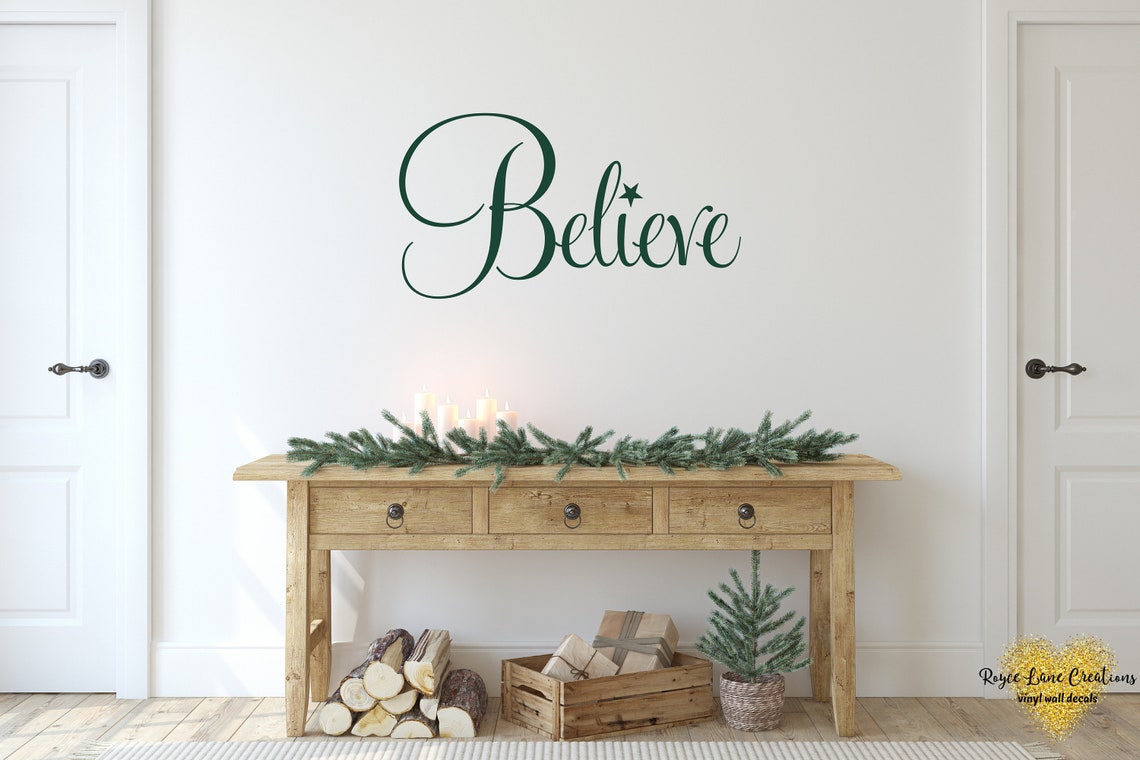 Believe Decal / Believe Wall Decal / Believe Stickers / | Etsy