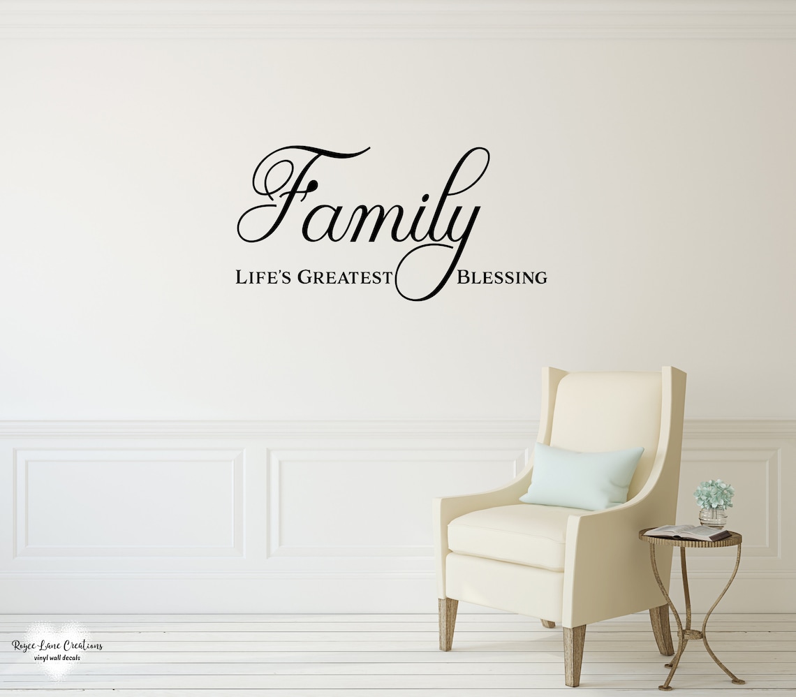 Family Quote Wall Decor Family Wall Decal Family Life's - Etsy