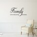 Family Quote Wall Decor Family Wall Decal Family Life's - Etsy