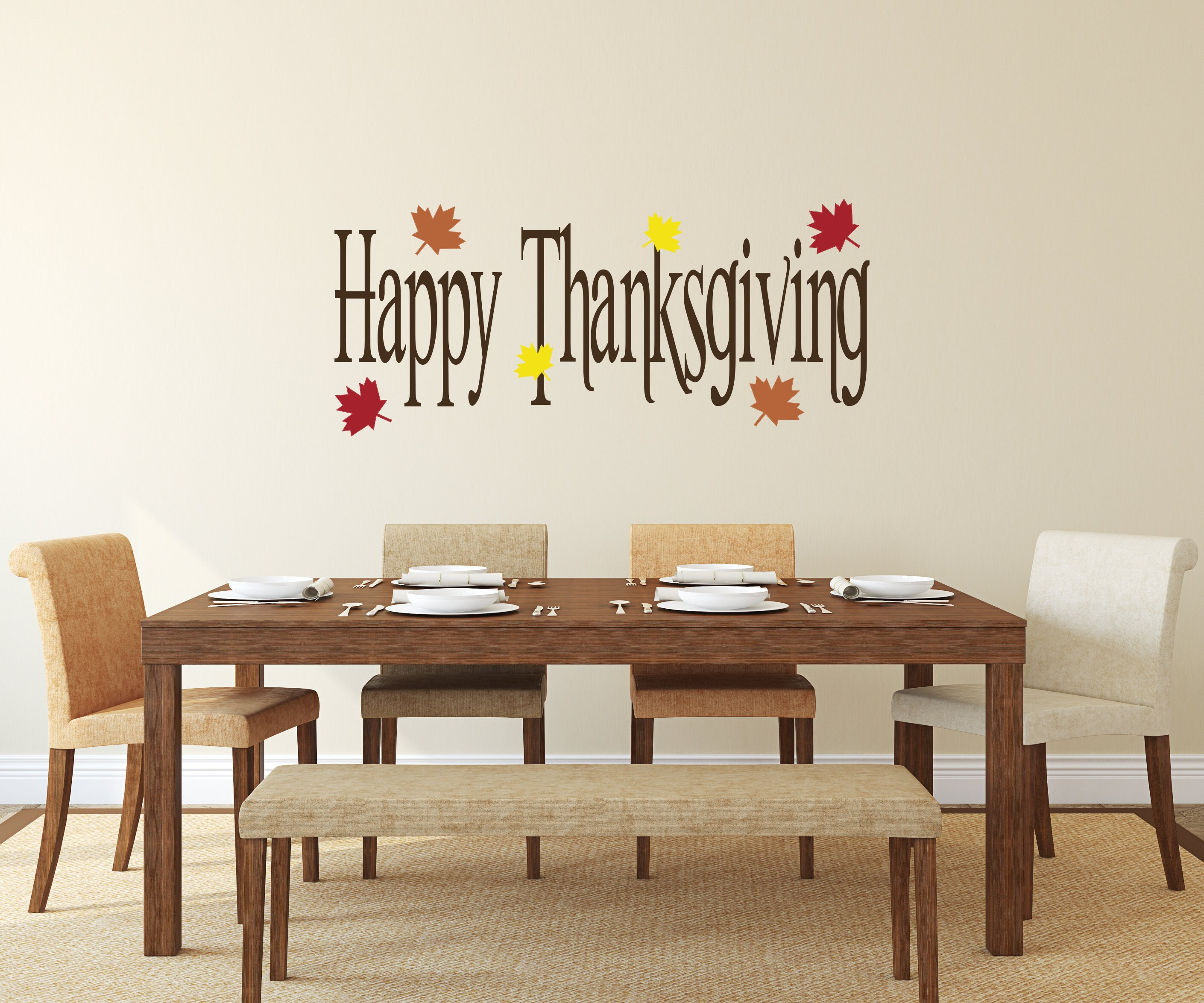 Happy Thanksgiving Decal / Happy Thanksgiving Stickers / Thanksgiving ...