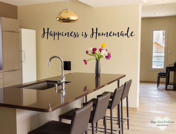 Happiness is Homemade Kitchen Wall Decal / Kitchen Decor / - Etsy
