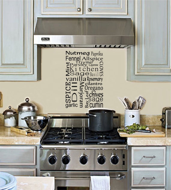 Kitchen Wall Decal kitchen Spice Vinyl Wall Decal Kitchen | Etsy