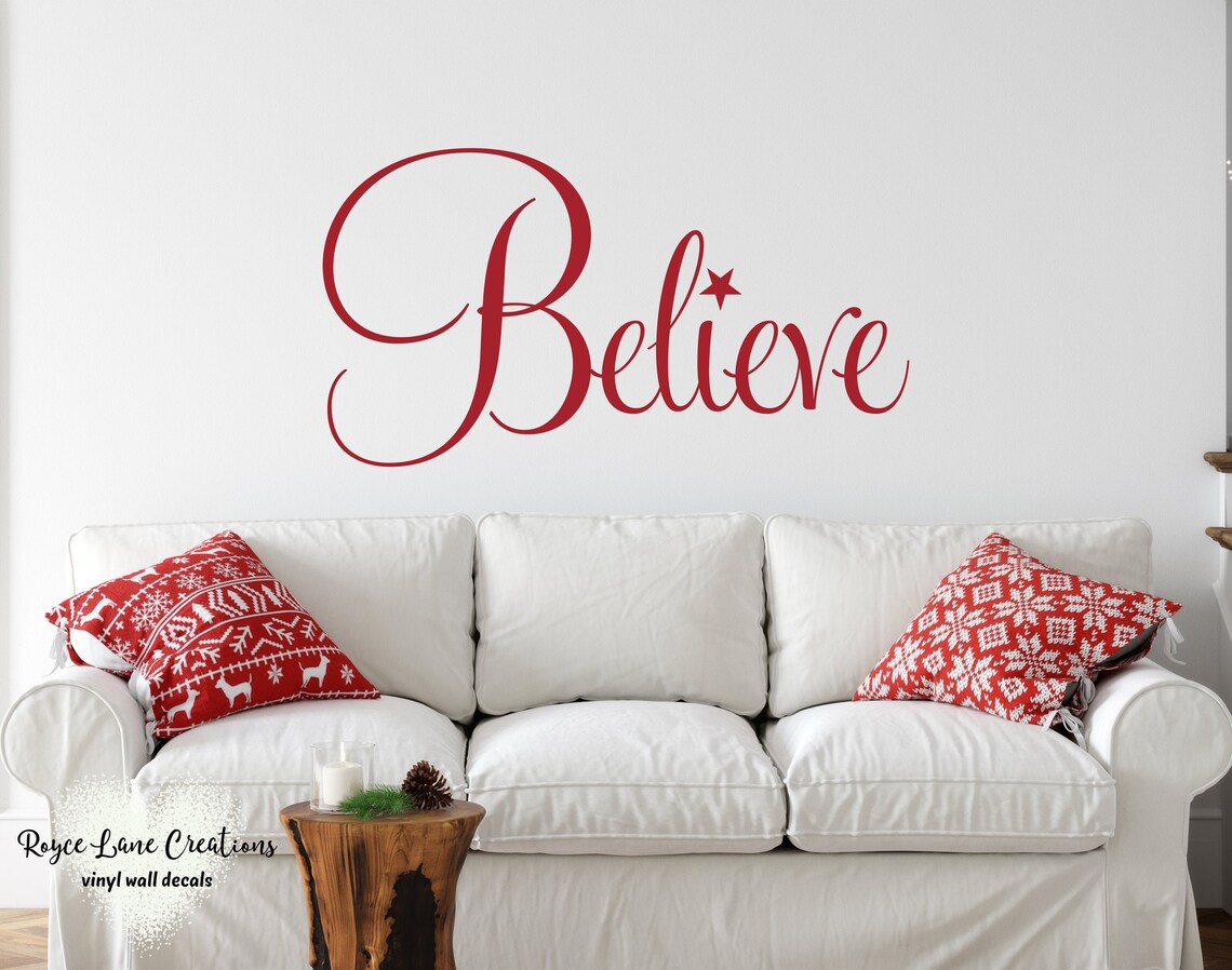 Believe Decal / Believe Wall Decal / Believe Stickers / - Etsy