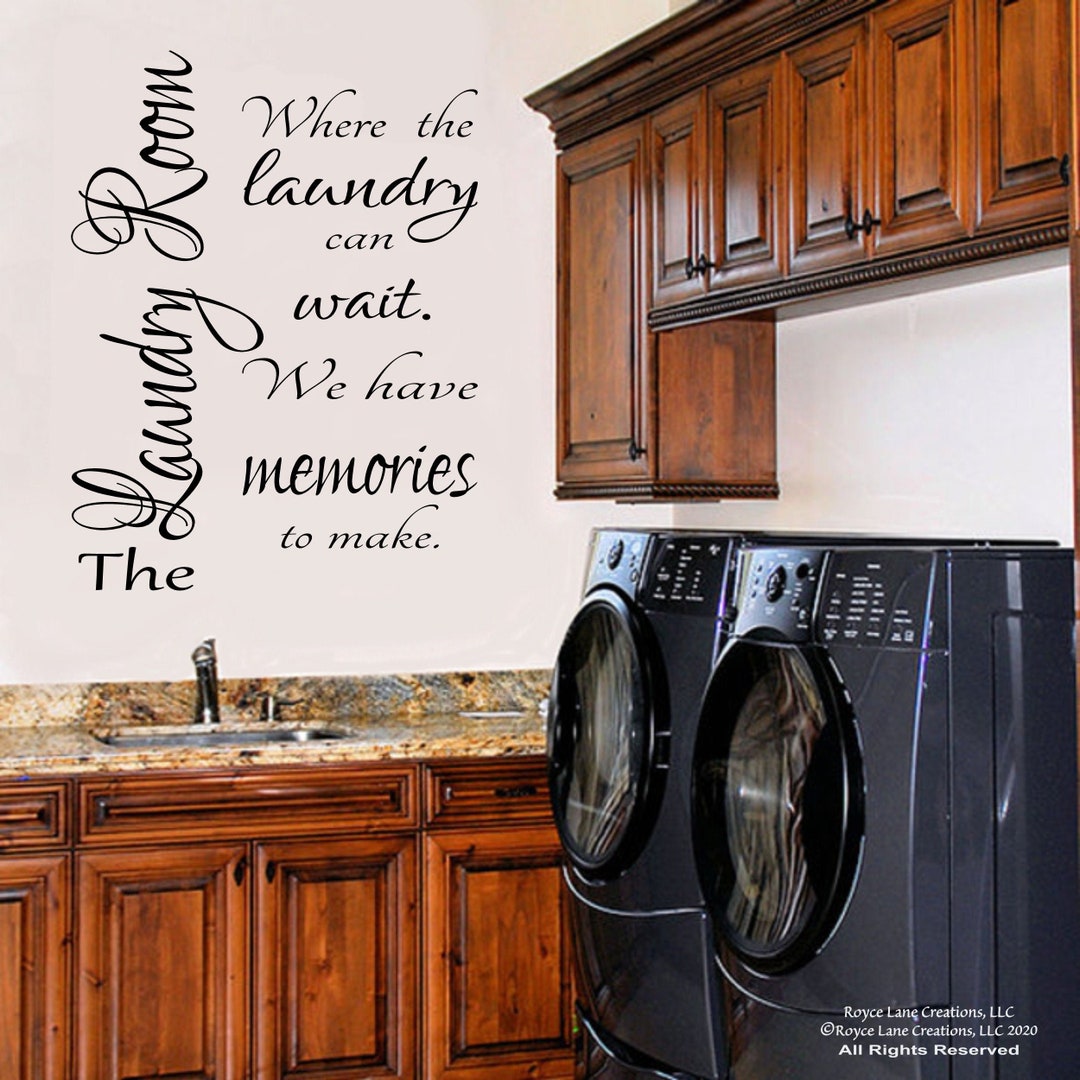 Vertical Laundry Room Wall Decal, Vinyl Laundry Decal, Laundry Wall ...