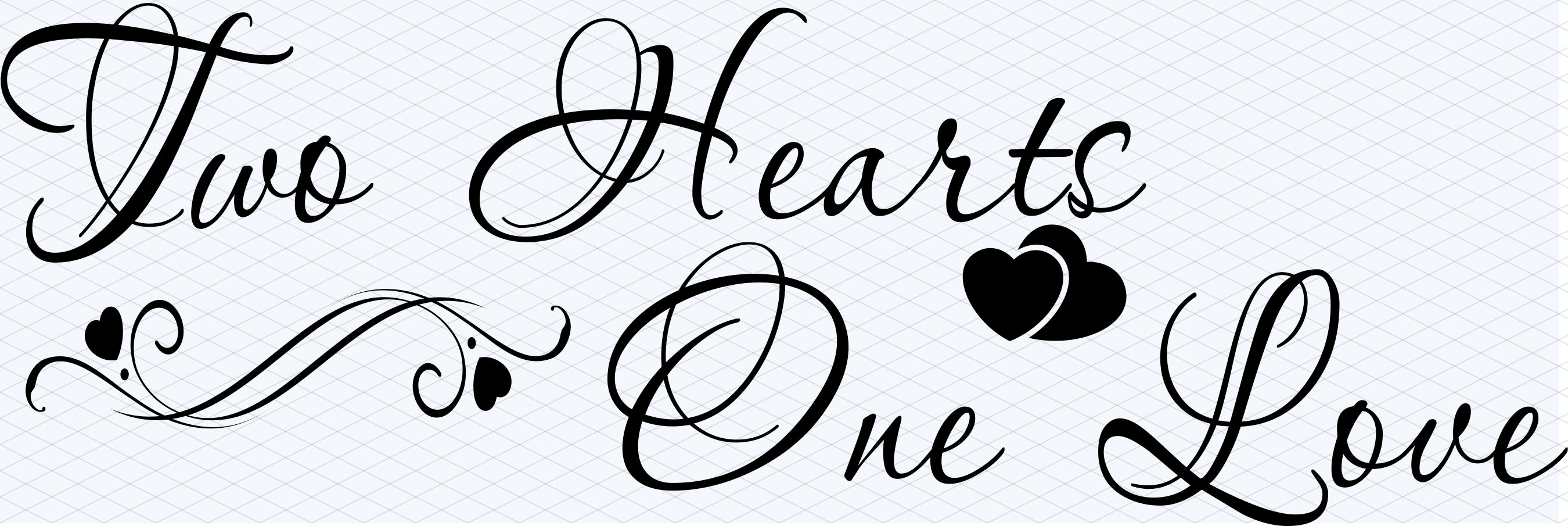 Two Hearts One Love Clipart
