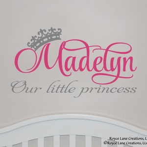 Princess Name Decal - Princess Nursery Wall Art - Princess Nursery ...