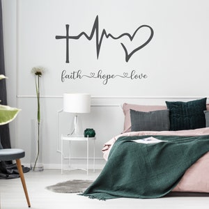 Faith Hope Love Decals, Faith, Hope, Love Wall Decal, Christian Wall ...