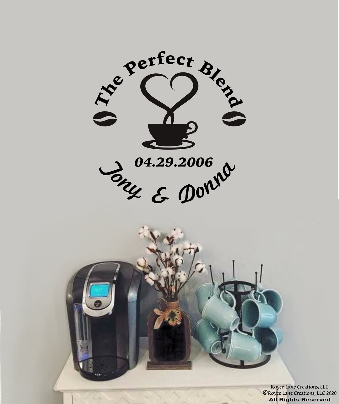 Kitchen Wall Decal - Personalized Kitchen Signs - the Perfect Blend ...