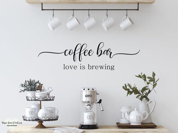 Coffee Sayings Coffee Decal Coffee Decal Love is Brewing Sign Coffee ...