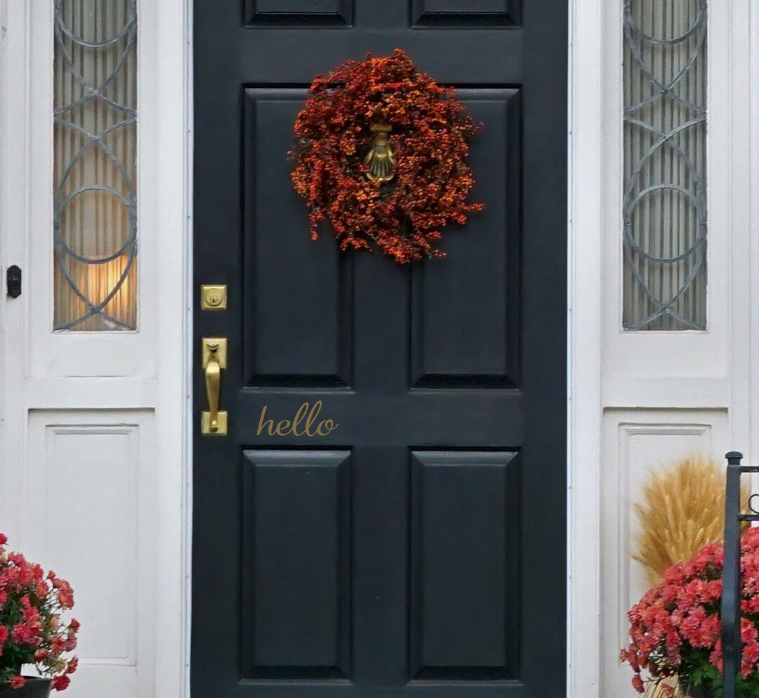 Hello Door Decal Hello Front Door Decal Hello Door Sticker Hello
