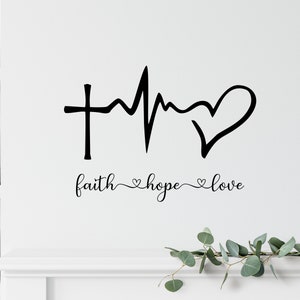 Faith Hope Love Decals, Faith, Hope, Love Wall Decal, Christian Wall ...