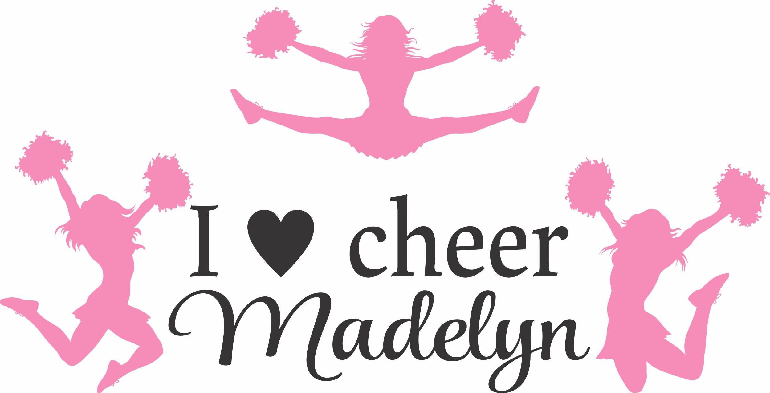 Cheerleading Cheer Wall Decal I Love Cheer Personalized | Etsy