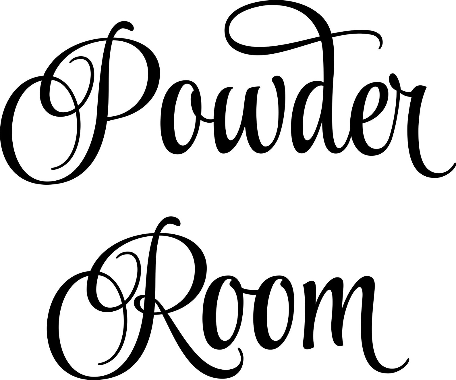 Powder Room Decal / Powder Room Wall Decal / Powder Room Door Sign ...