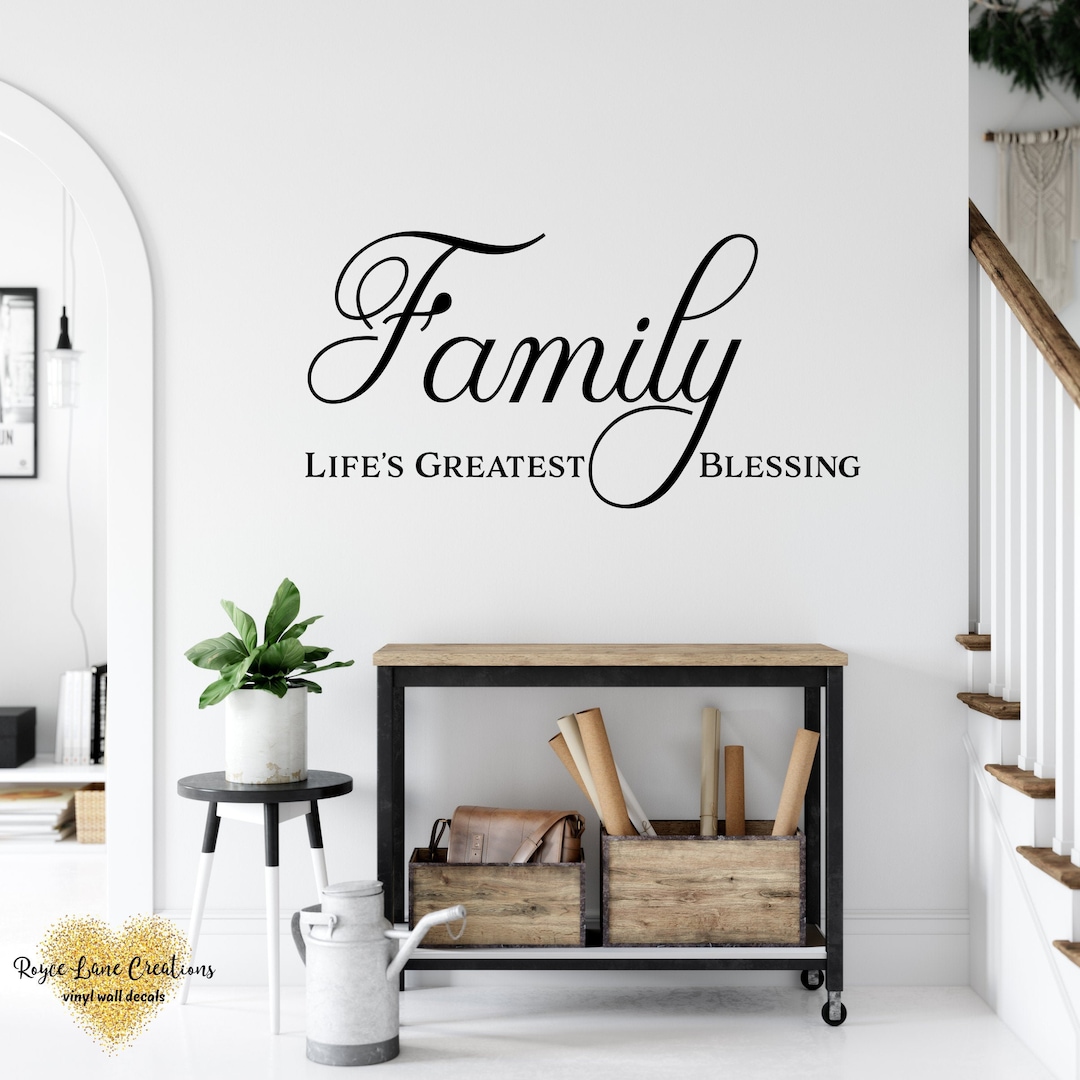 Family Quote Wall Decor, Family Wall Decal, Family Life's Greatest ...