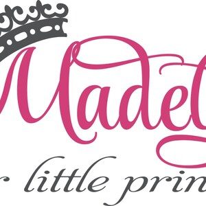 Princess Name Decal - Princess Nursery Wall Art - Princess Nursery ...