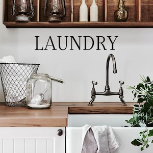 Laundry Decal, Laundry Sticker, Laundry Wall Decor, Laundry Door Decal ...