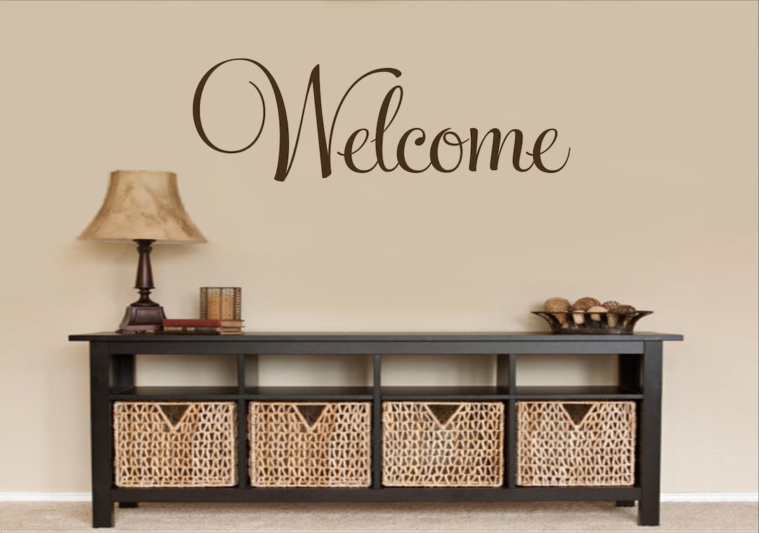 Welcome Wall Decal, Welcome Decal, Welcome Vinyl Decal, Welcome Decal ...