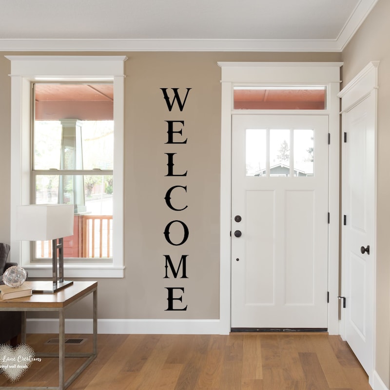 Welcome Door Decal - Etsy