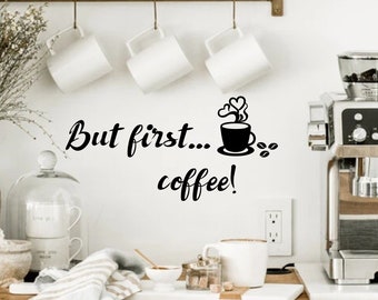 But First Coffee Vinyl Stencil Kitchen Stencil Kitchen - Etsy