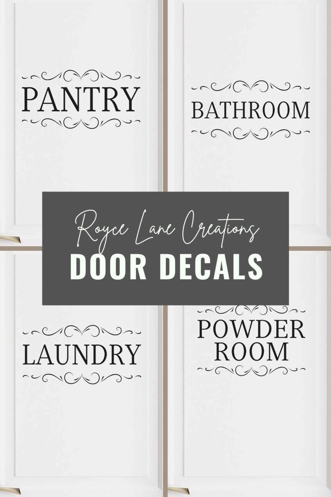 Powder Room Door Decal Powder Room Decor Vinyl Sticker for - Etsy