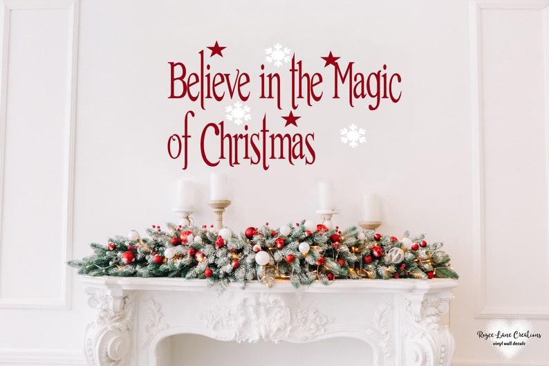 Believe in the Magic of Christmas Decal / Christmas Decor / | Etsy