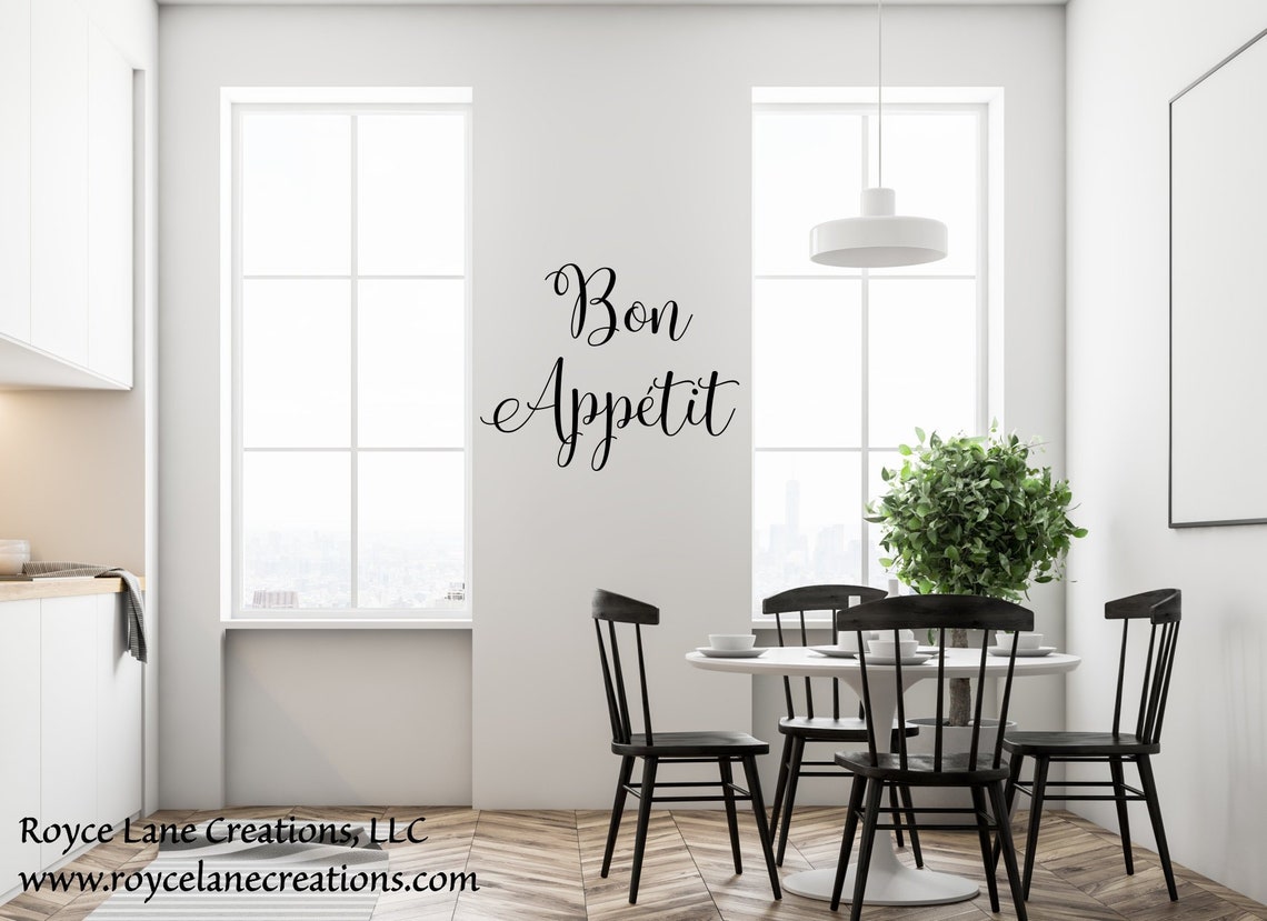 Bon Appetit Decal Bon Appetit Wall Decor Bon Appetit Wall | Etsy