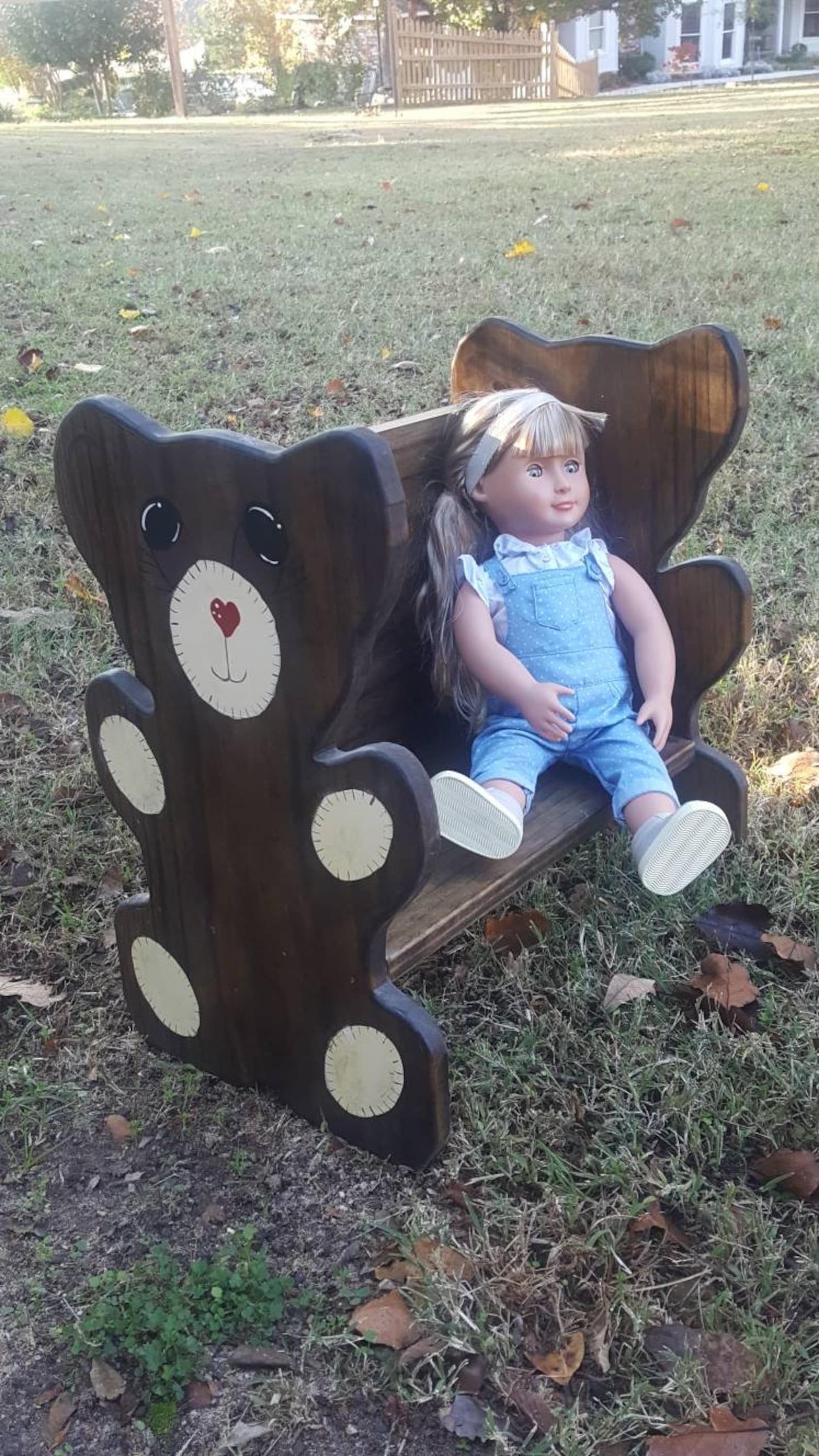 Wooden Child Bench, Doll Bench - Etsy
