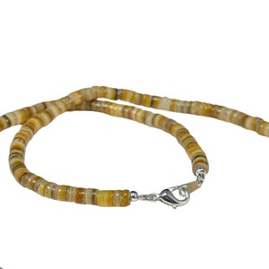 Yellow Shell Heishi Necklace, Seashell Jewelry Bracelet or Anklet ...
