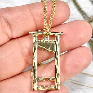 Silver Guillotine Pendant Necklace Executioner Necklace Guillotine ...
