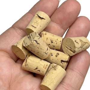 Set of 20 Tapered Corks 14x11x19 Natural Cork Stoppers, Size 3 Small ...