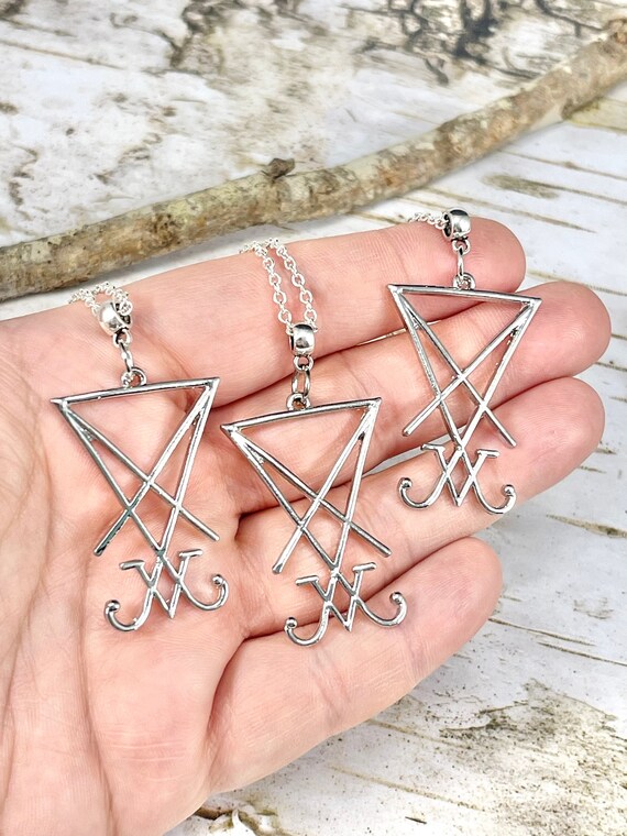 Silver Sigil of Lucifer Pendant Necklace Luciferian Symbol - Etsy