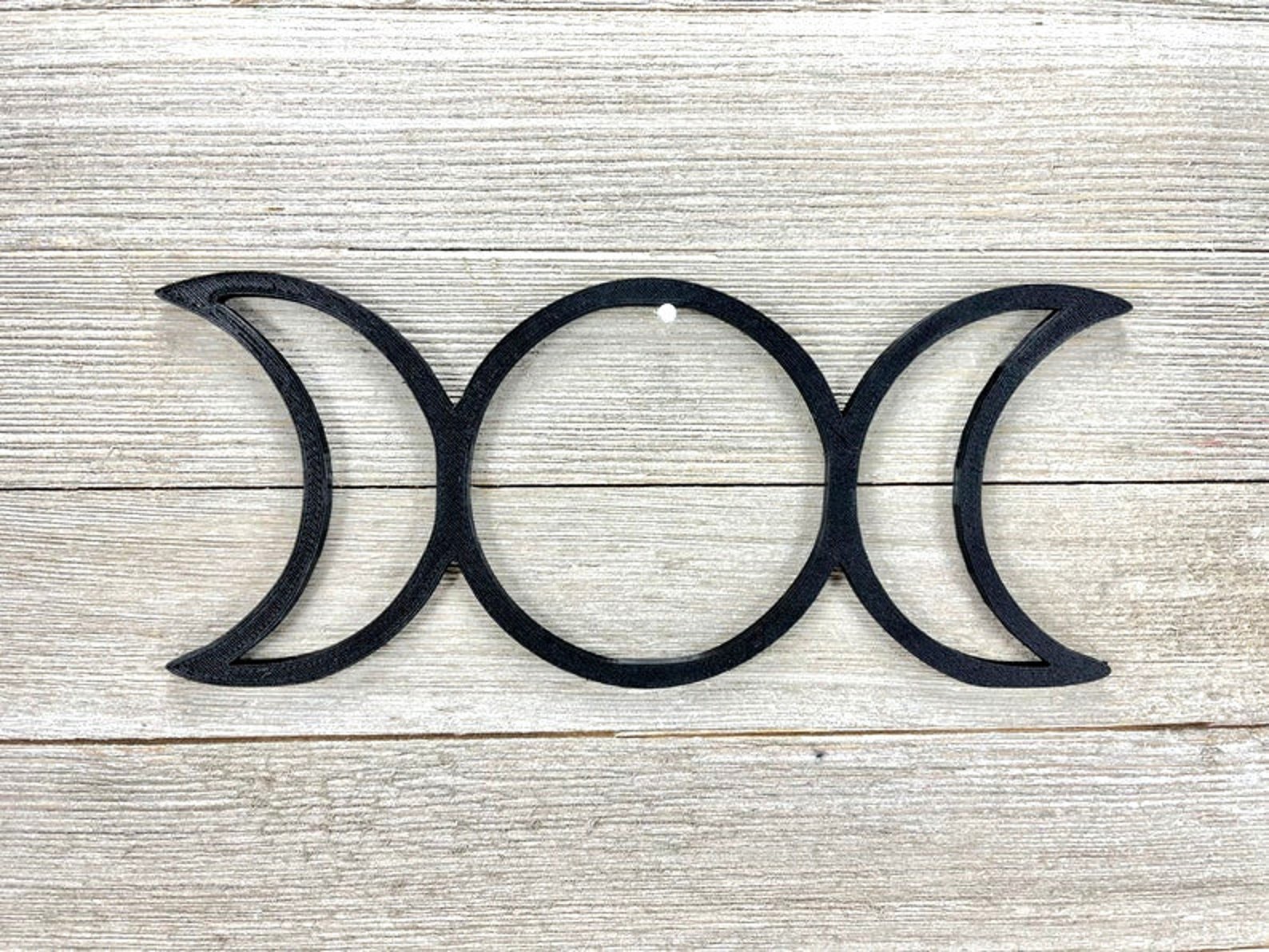 Triple Moon Wall Art, 3, 5, or 8 Inch Moon Phase, Wiccan Decoration ...