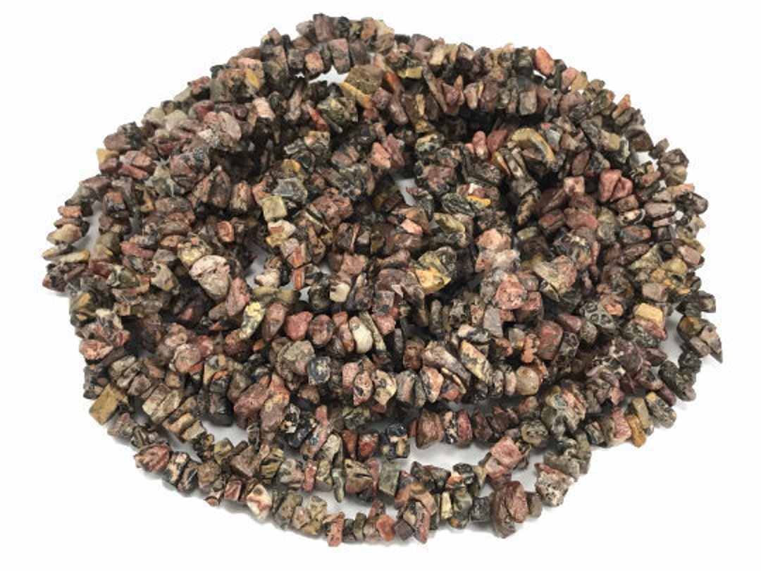 Leopardskin Jasper Chip Beads, 34 Inch Strand, Approx 5-9mm, Small to ...