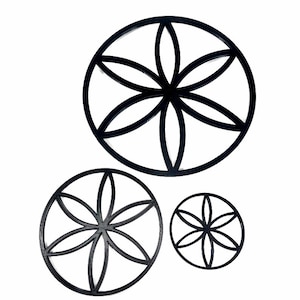 Hexafoil Flower Decoration, 3, 5, or 8 Inch Sacred Geometry Altar Tile ...