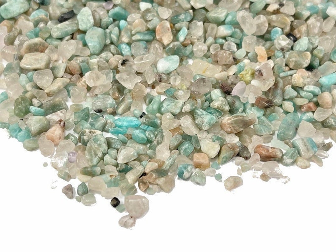Amazonite and Quartz Gemstone Chips, 50 Grams or 100 Grams Crystal Mix ...