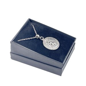 Silver Sitting Baphomet Medallion Necklace, Satanic Goat Head Coin ...