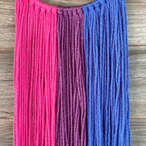 Bisexual Pride Flag Wall Décor, LGBTQ+ Pride Yarn Macramé Hoop Wall ...