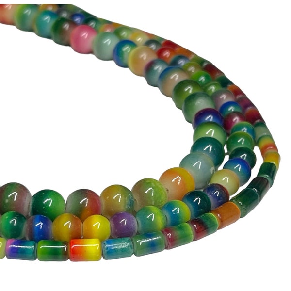 Rainbow Bead Bracelet - Etsy