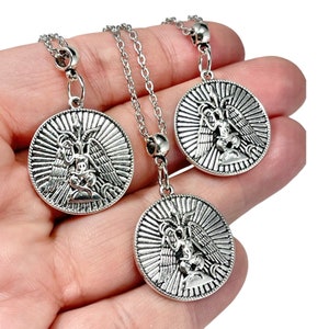 Silver Sitting Baphomet Medallion Necklace, Satanic Goat Head Coin ...