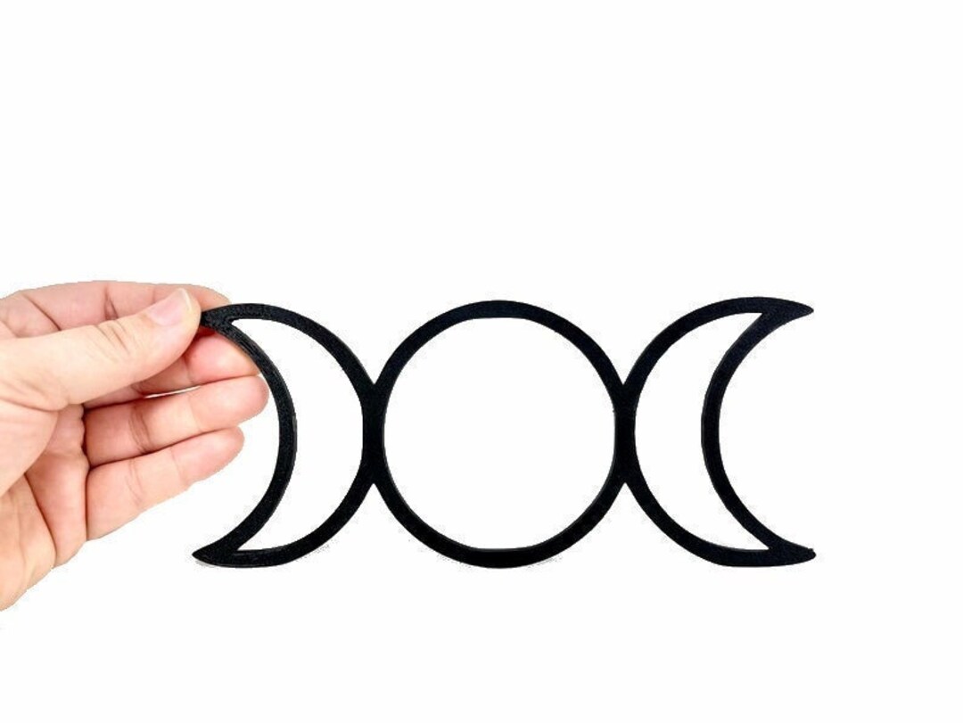 Triple Moon Wall Art, 3, 5, or 8 Inch Moon Phase, Wiccan Decoration ...